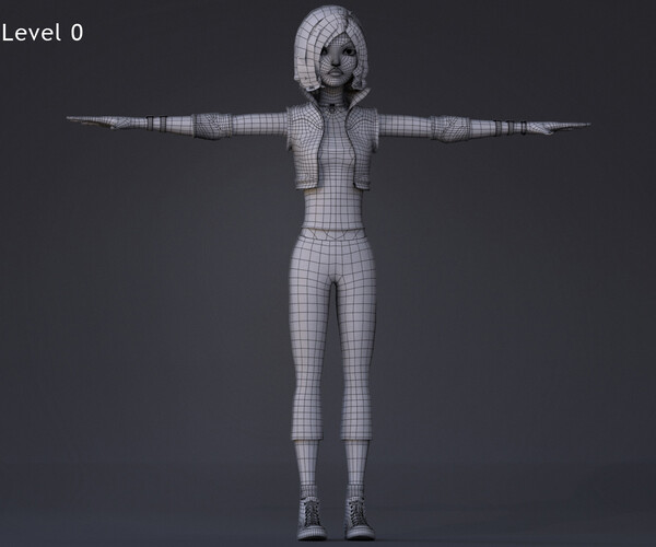 ArtStation - Violet Cartoon character with 2 outfit | Game Assets