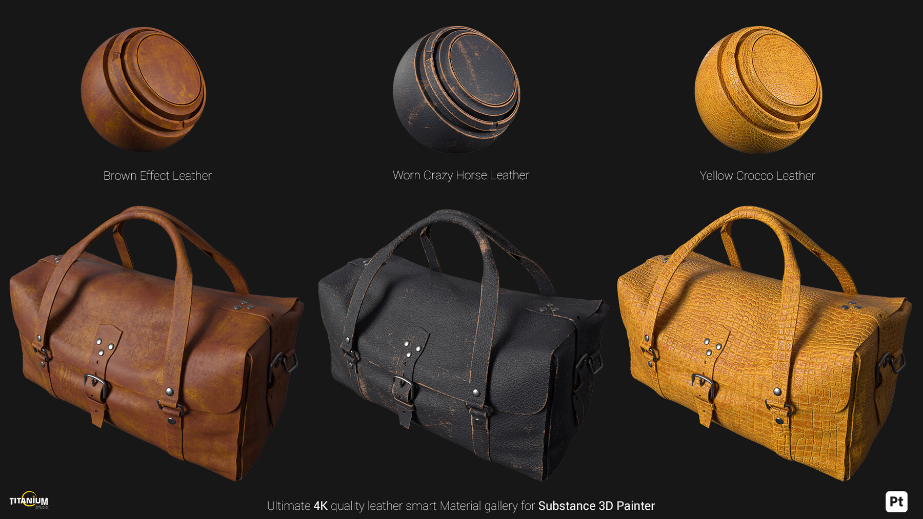ArtStation - 40 Ultimate Leather Smart Material | Game Assets
