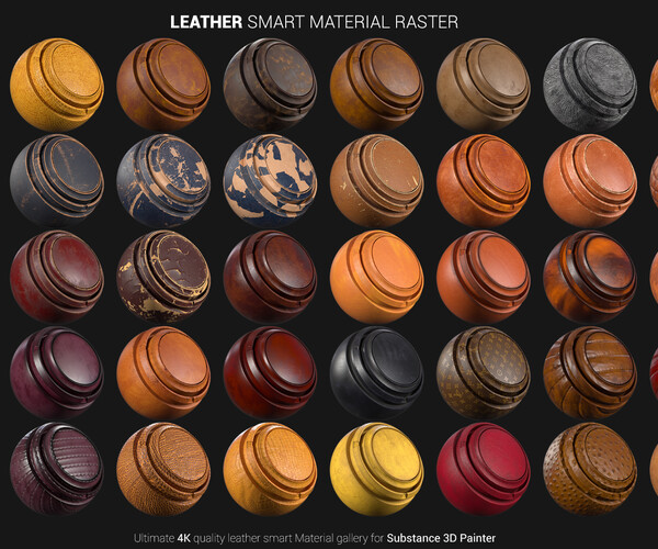 ArtStation - 40 Ultimate Leather Smart Material | Game Assets