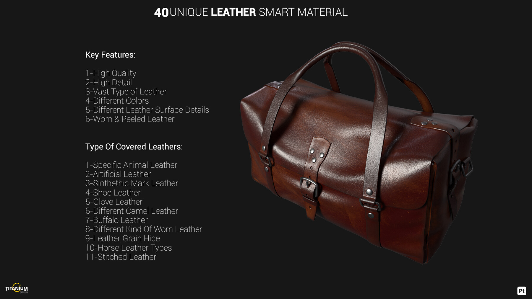ArtStation - 40 Ultimate Leather Smart Material | Game Assets