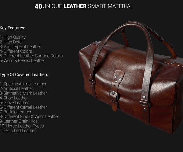 ArtStation - 40 Ultimate Leather Smart Material | Game Assets