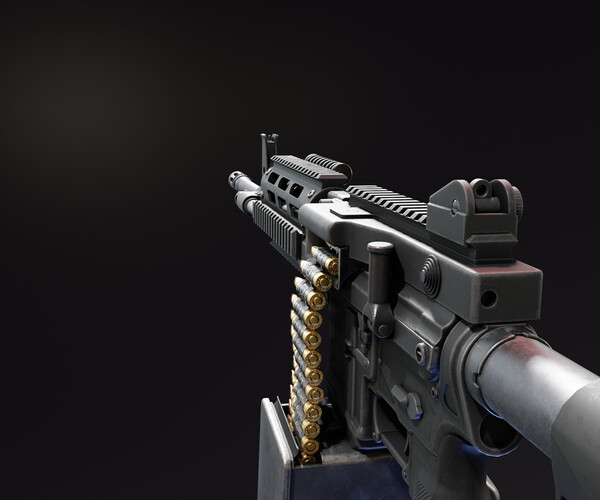 ArtStation - FightLite MCR Beltfed AR-15 | Game Assets