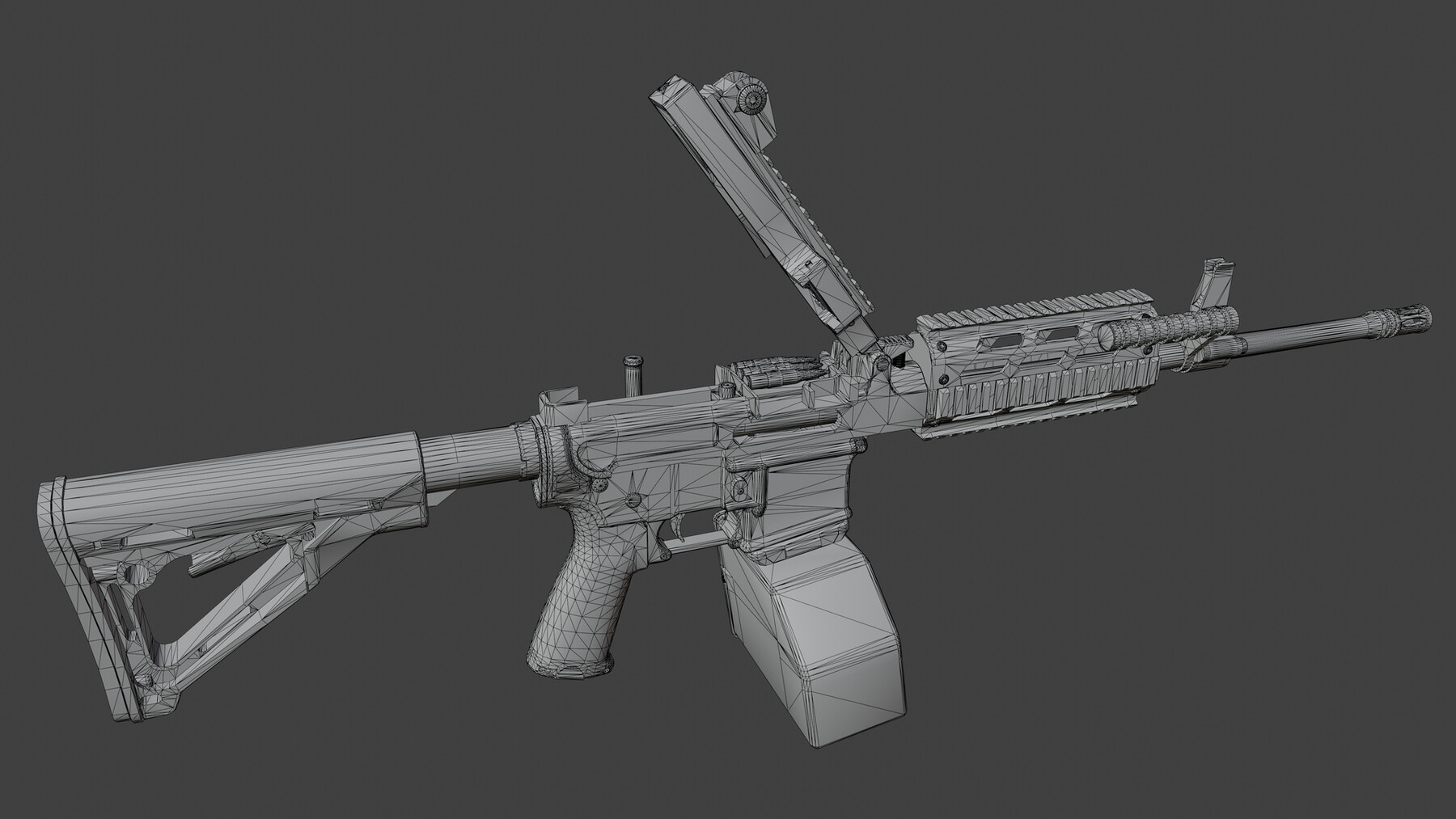 ArtStation - FightLite MCR Beltfed AR-15 | Game Assets