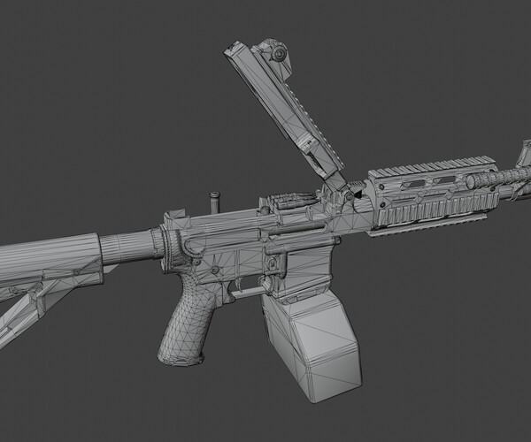 ArtStation - FightLite MCR Beltfed AR-15 | Game Assets