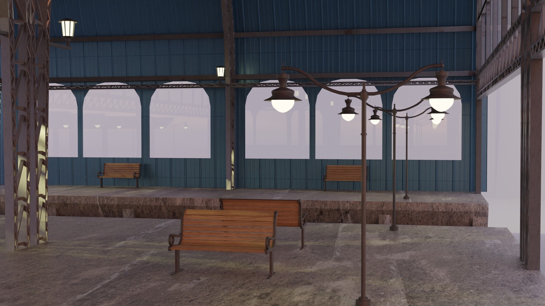 ArtStation - Railway Station 3D model | Game Assets