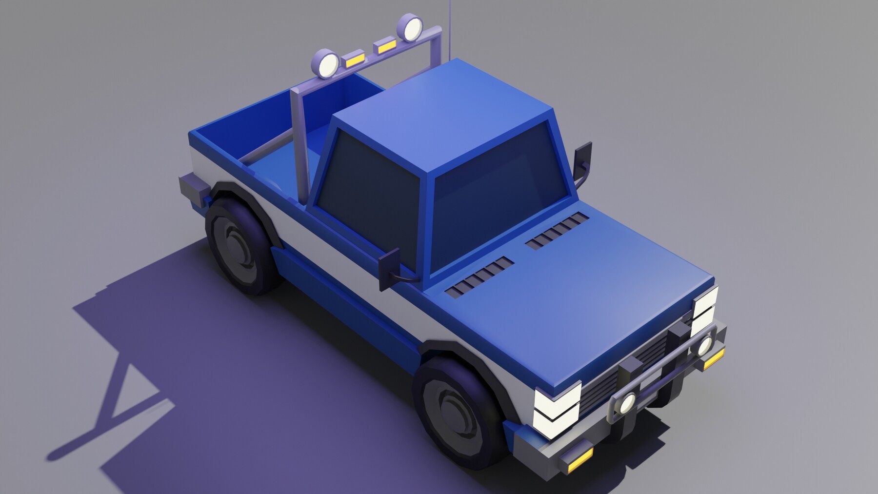 ArtStation - Police Truck Low-poly 3D model | Game Assets