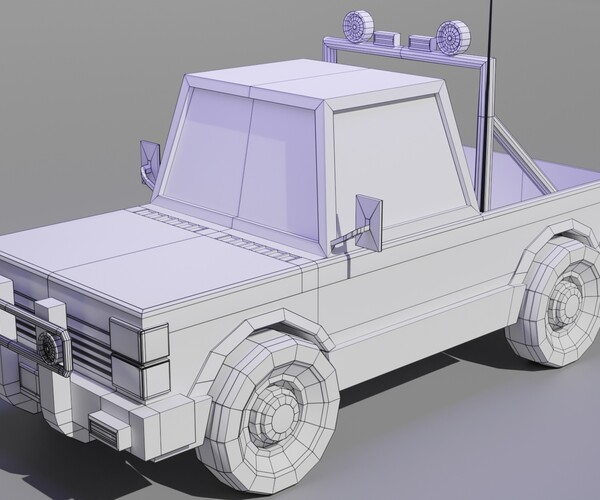 ArtStation - Police Truck Low-poly 3D model | Game Assets