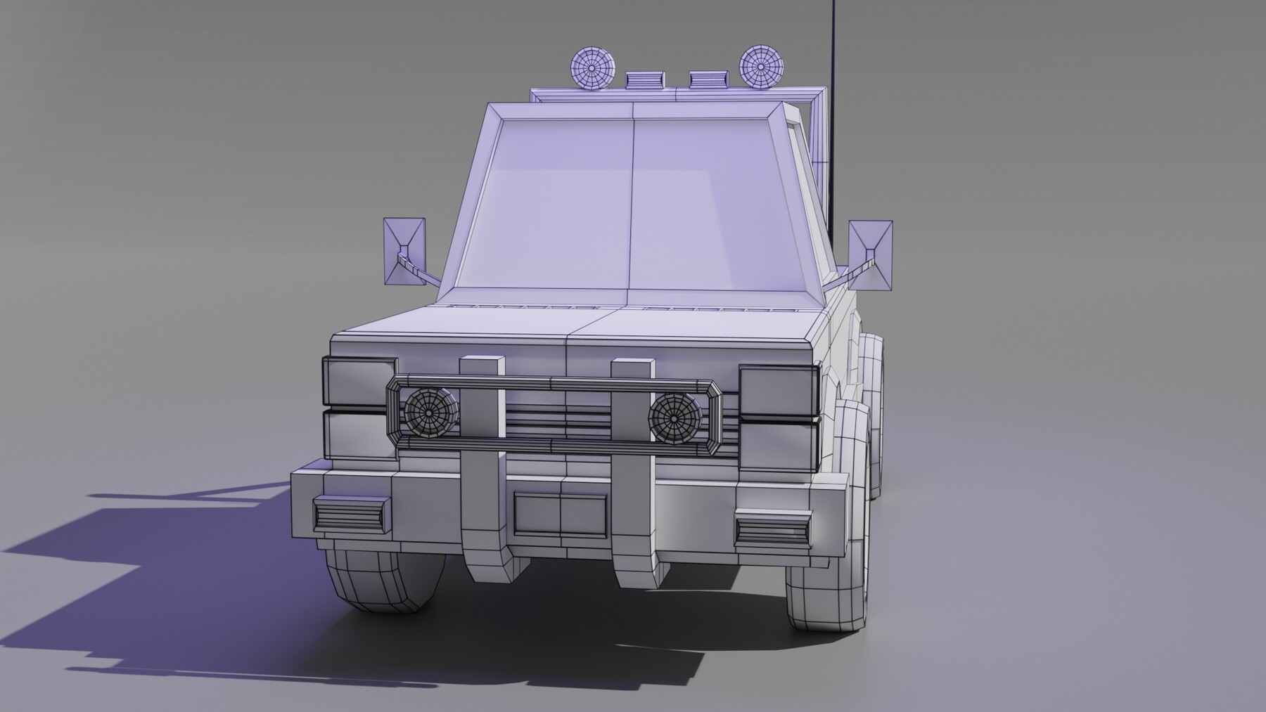 ArtStation - Police Truck Low-poly 3D model | Game Assets