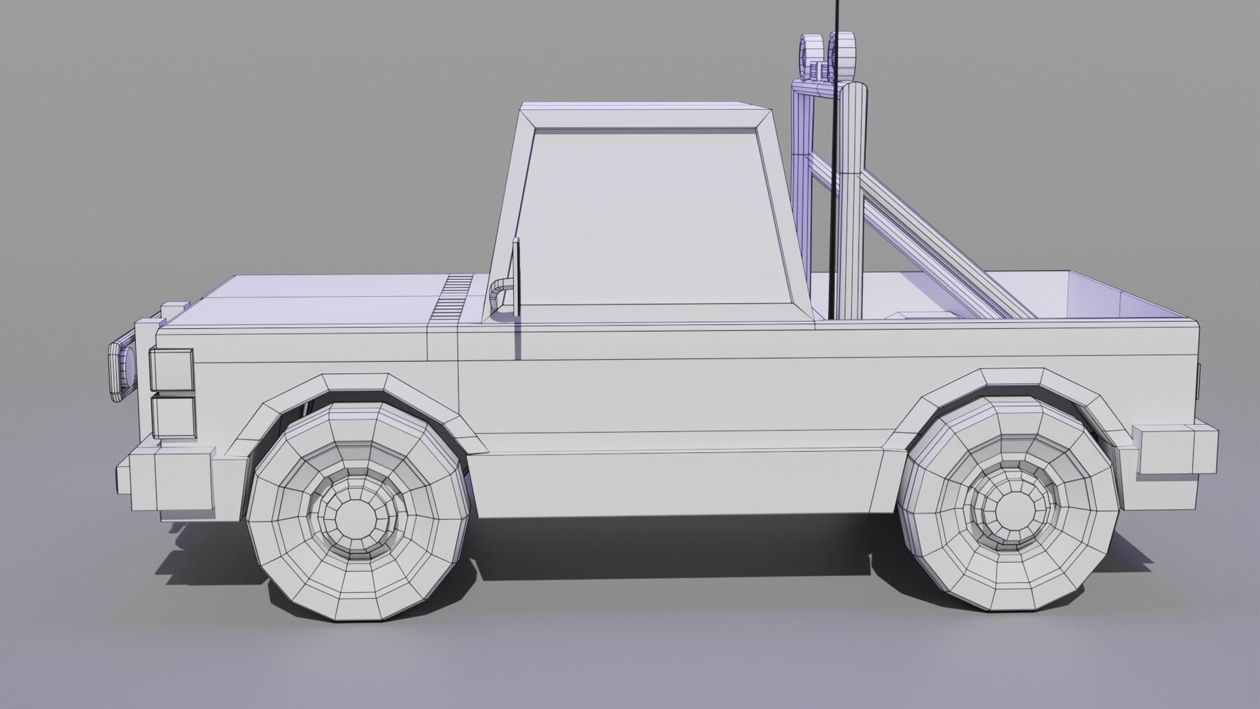 ArtStation - Police Truck Low-poly 3D model | Game Assets