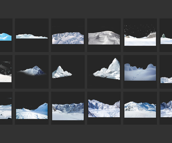 ArtStation - 50 Natural White Snow Digital Overlays, Feet Ground, Snow ...