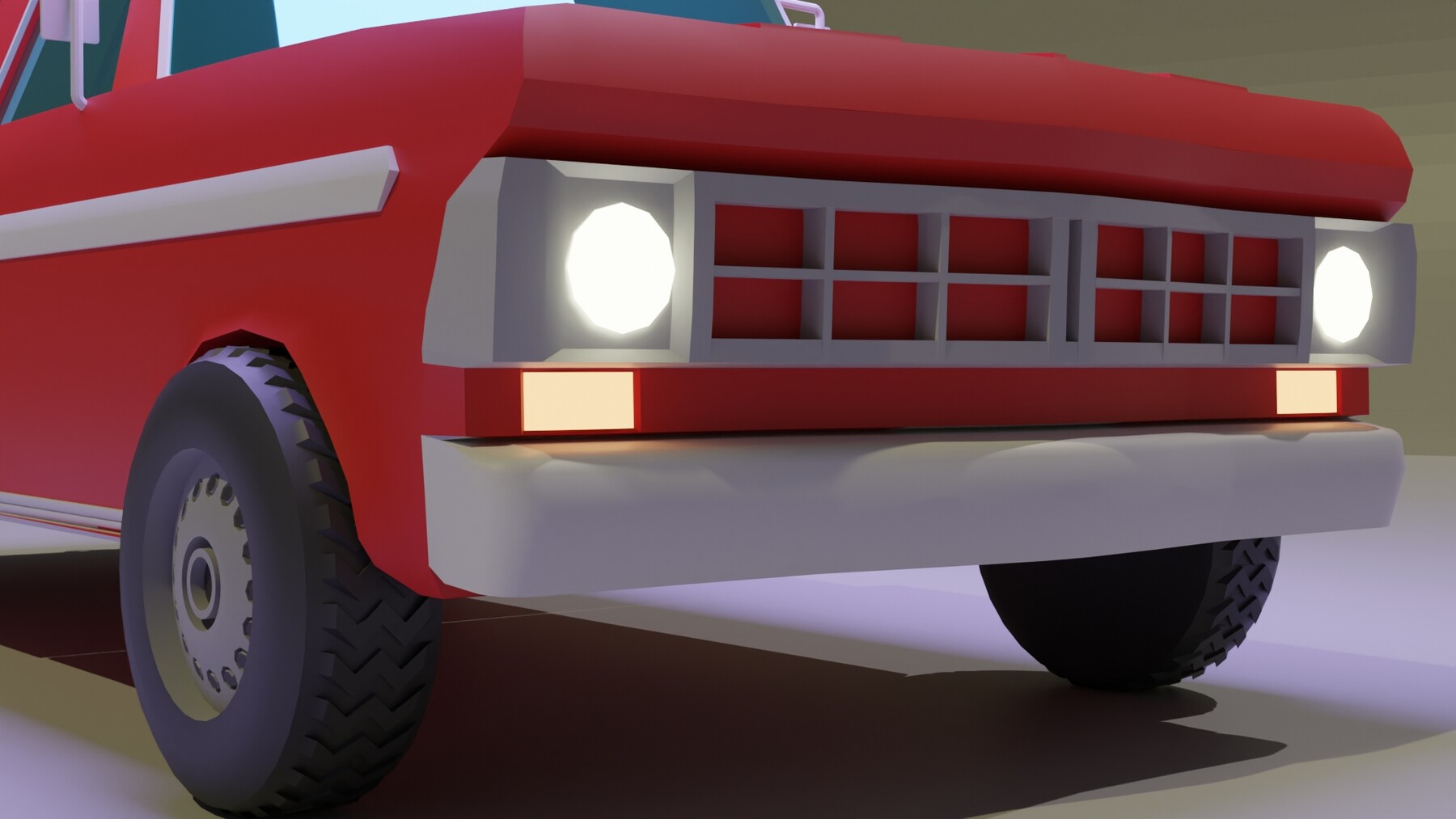 ArtStation - Ford F100 Pickup Truck Low-poly 3D model | Game Assets