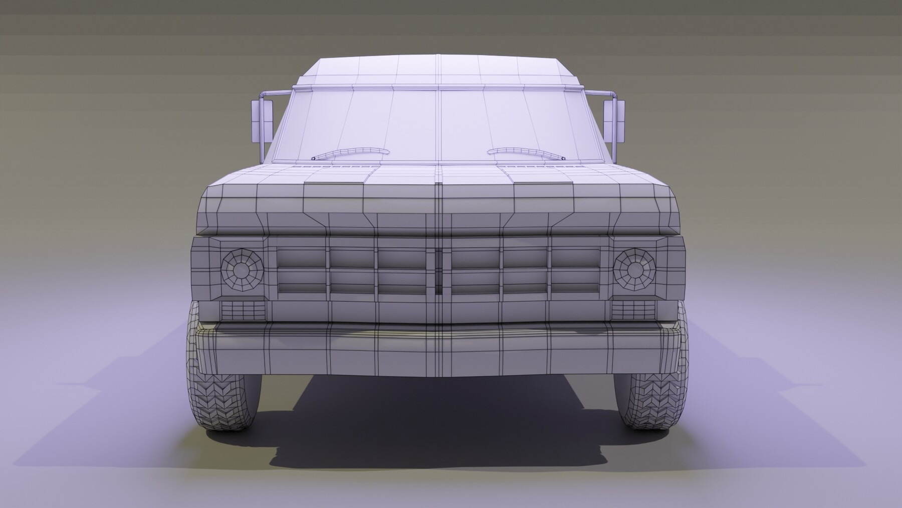 ArtStation - Ford F100 Pickup Truck Low-poly 3D model | Game Assets