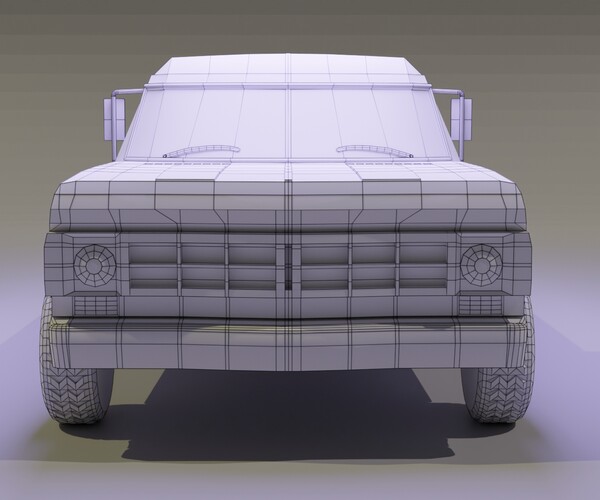 ArtStation - Ford F100 Pickup Truck Low-poly 3D model | Game Assets