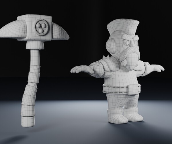 ArtStation - Hobbit Character Stylized Low-poly 3D model | Game Assets