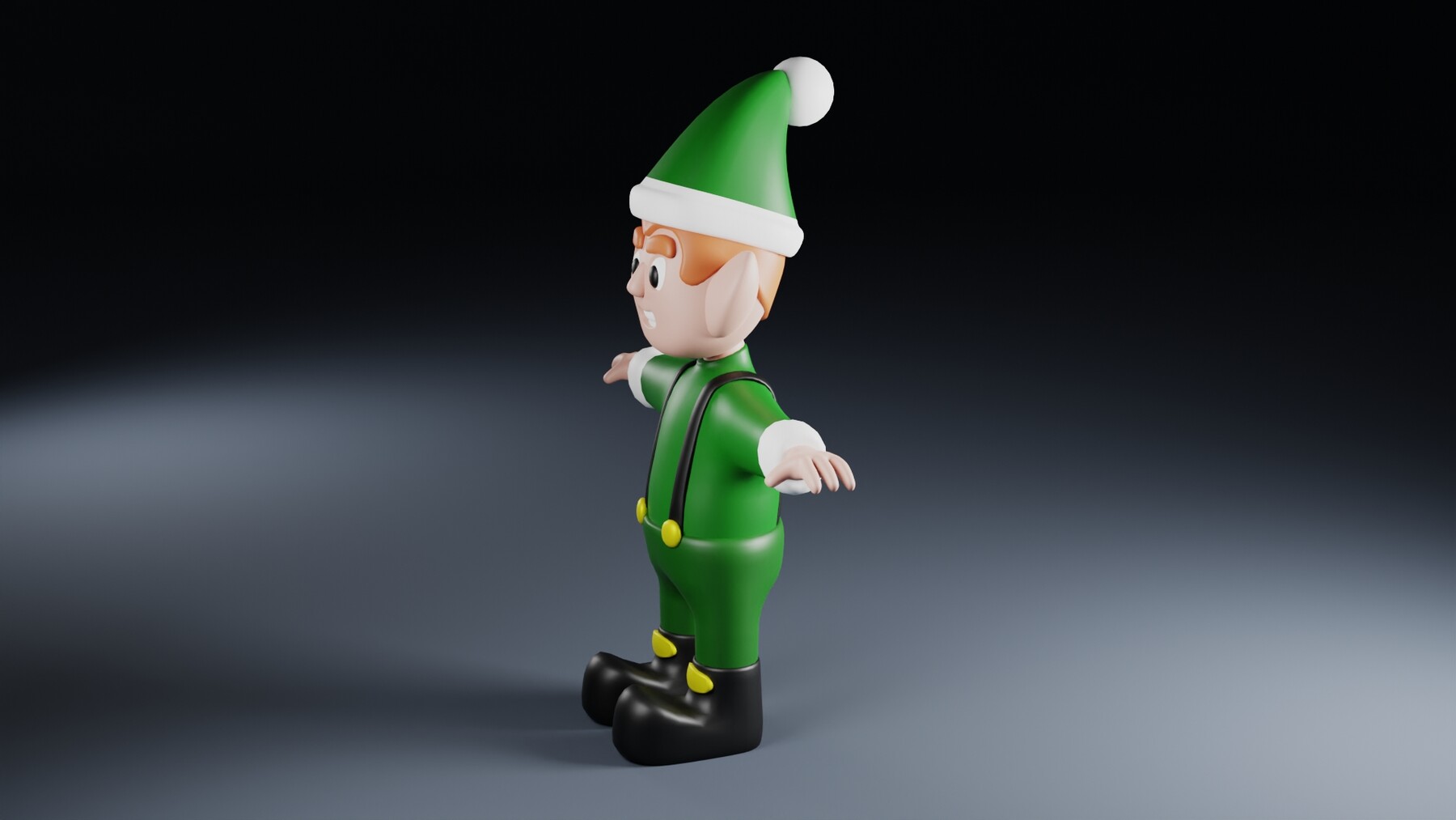 ArtStation - Toon Style Christmas Elf Character Low-poly 3D model ...