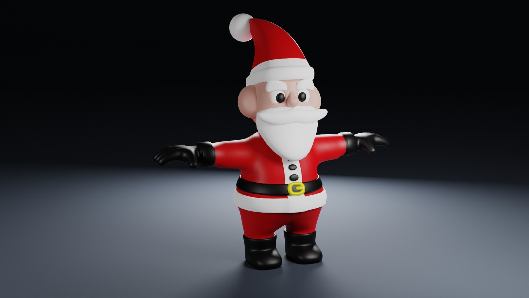 ArtStation - Santa Claus Toon Style Character Low-poly 3D model | Game ...