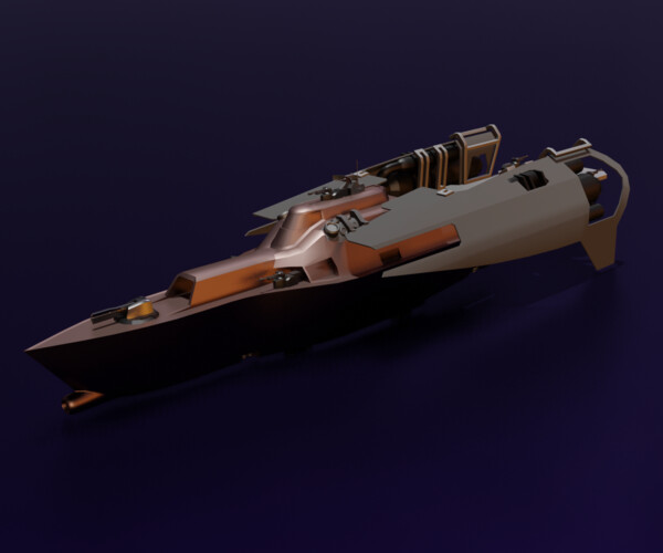 ArtStation - SPACE SHIP LOW POLY GAME READY | Game Assets