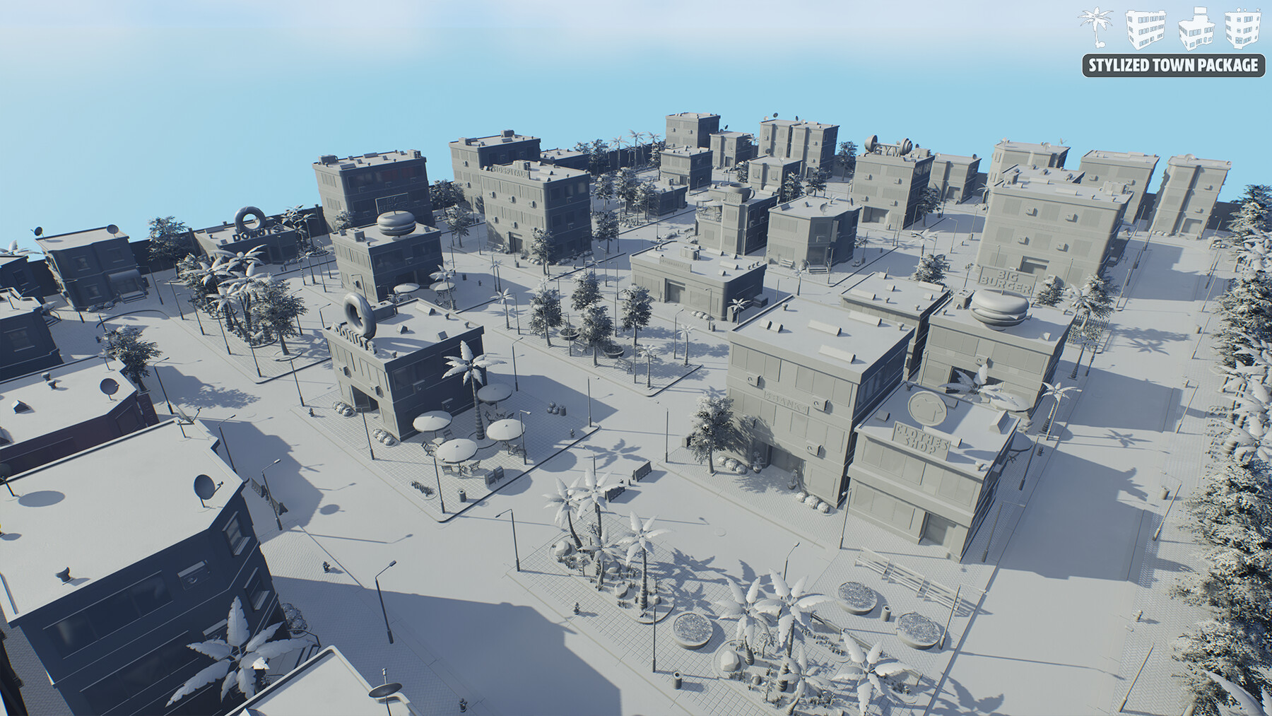 ArtStation - Stylized Town Package | Game Assets