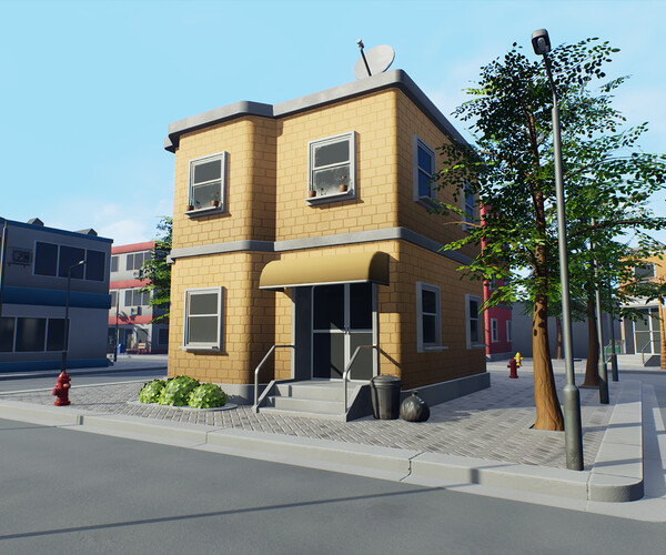 ArtStation - Stylized Town Package | Game Assets