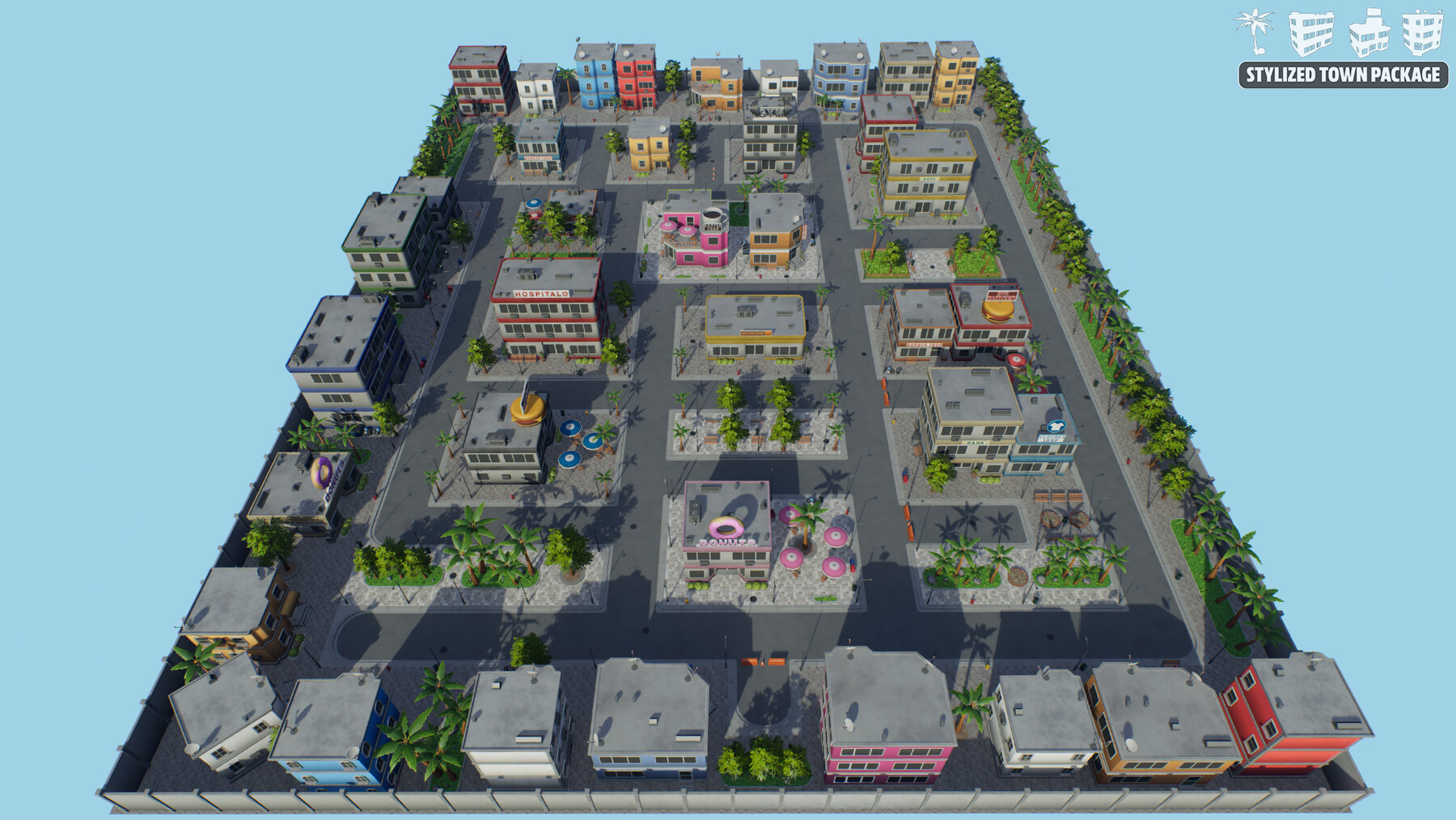 ArtStation - Stylized Town Package | Game Assets