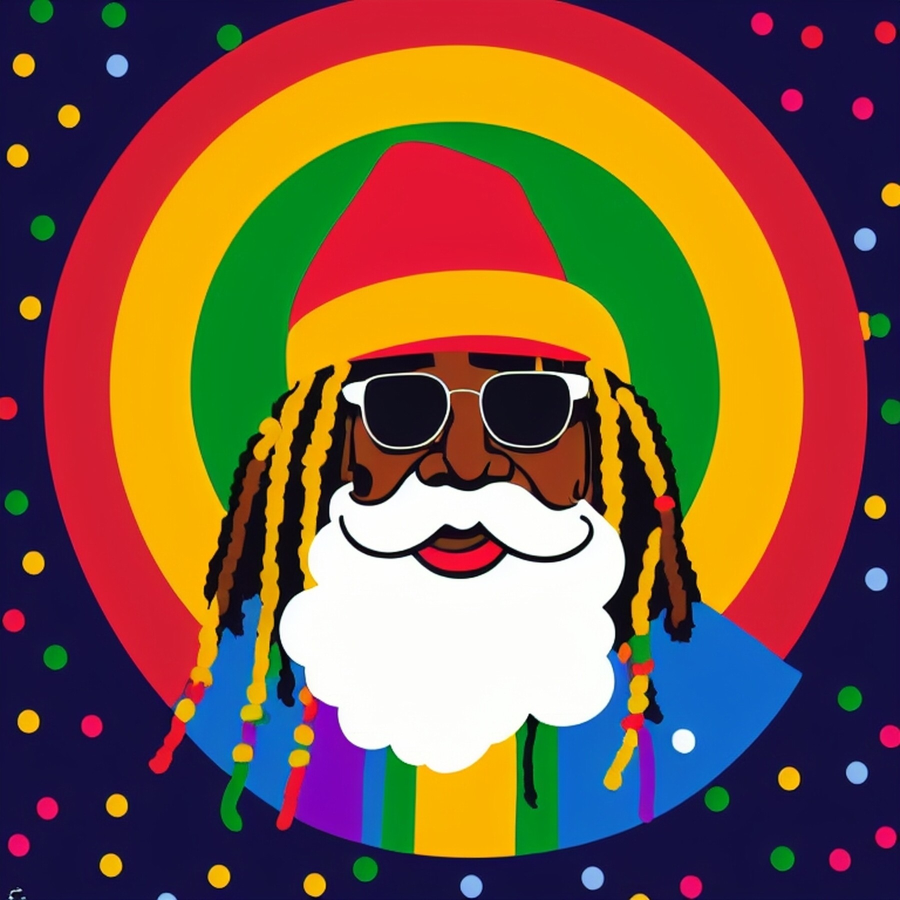ArtStation - Happy hippie Santa set | Artworks