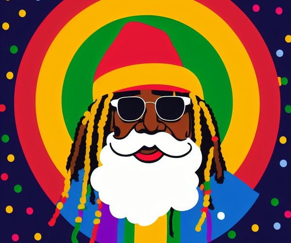 ArtStation - Happy hippie Santa set | Artworks