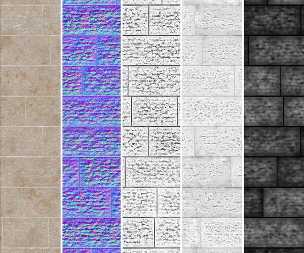 ArtStation - Jerusalem stone 4K tileable PBR textures | Game Assets