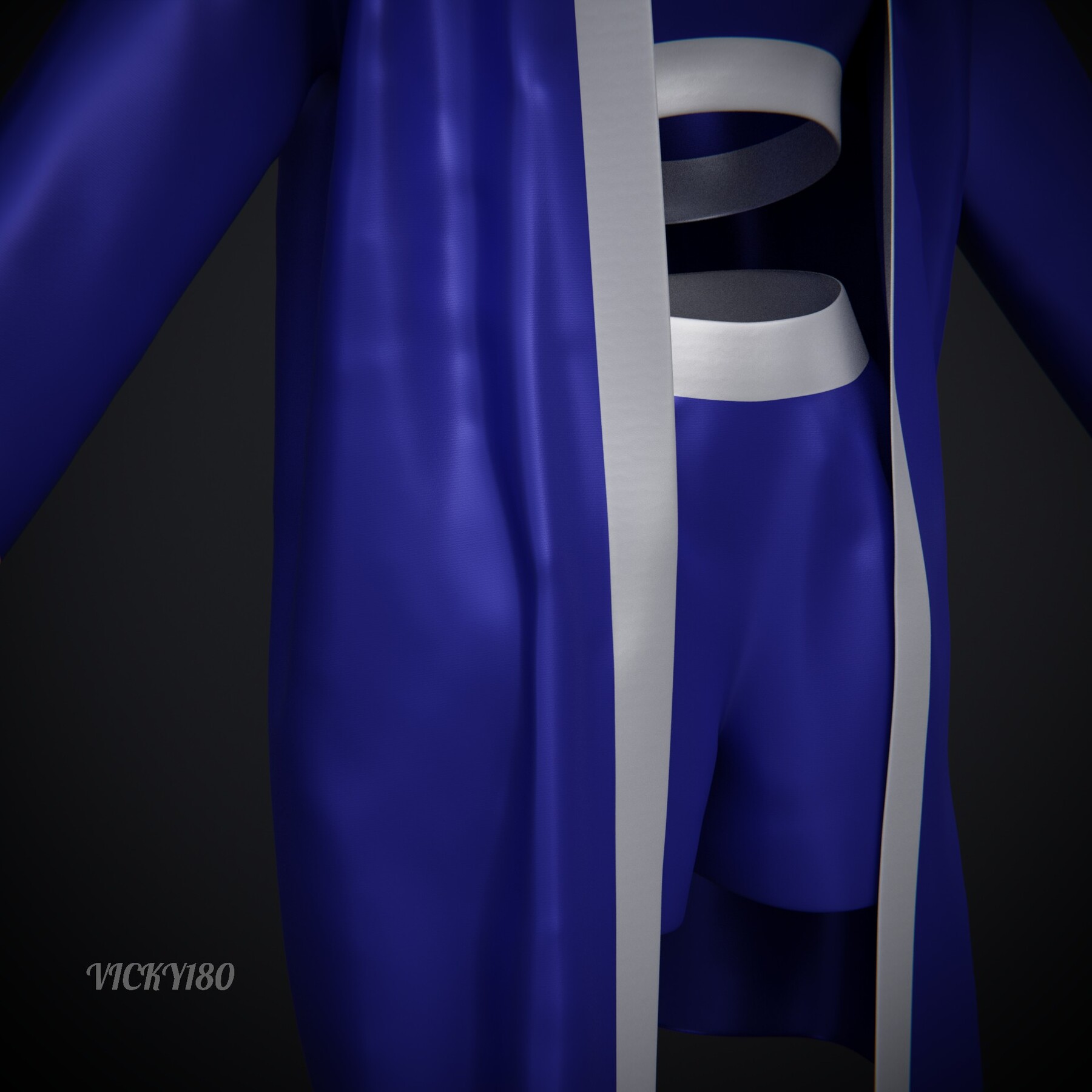 ArtStation - Female Boxer Outfit - Shorts Set and Robe 3D model | Resources