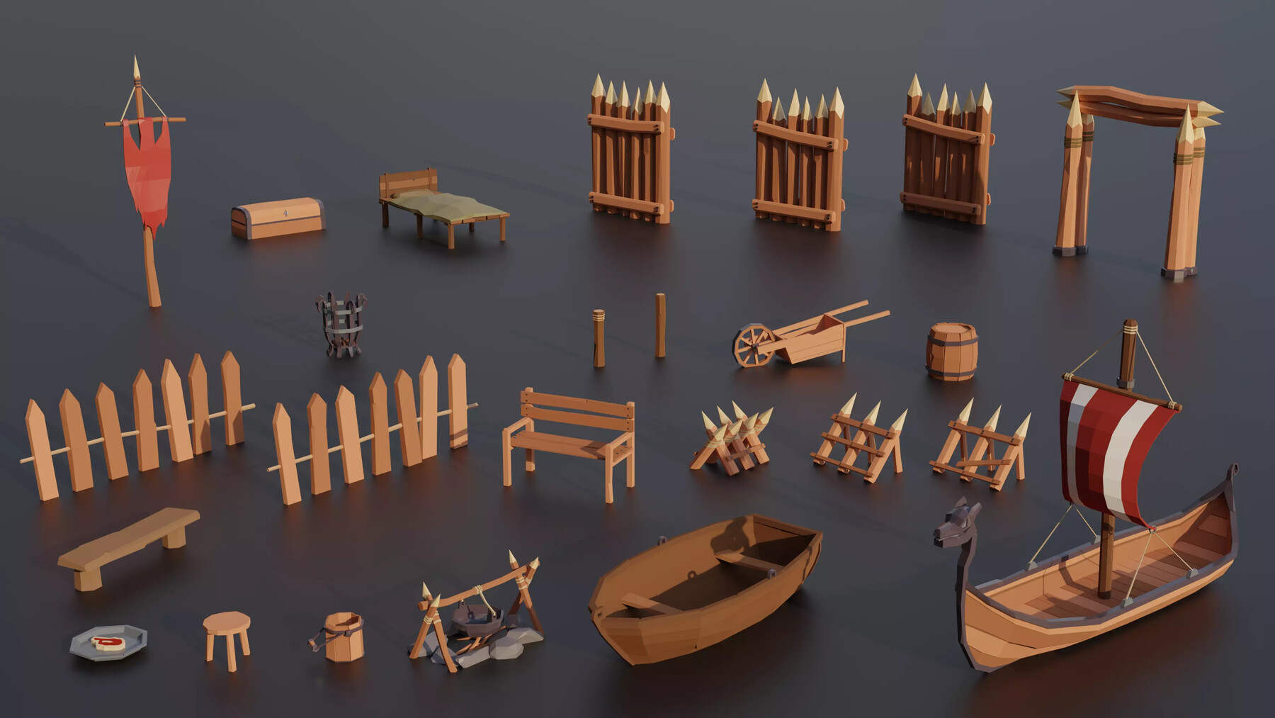 ArtStation - Medieval Village Low Poly Mega Pack RG | Game Assets