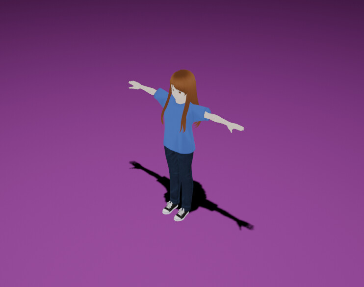 ArtStation - Anime Girl Character - Basic Style 3 | Game Assets