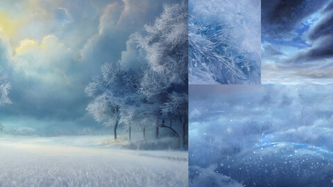 ArtStation - Winter Illustration 11 Pack Set | Artworks