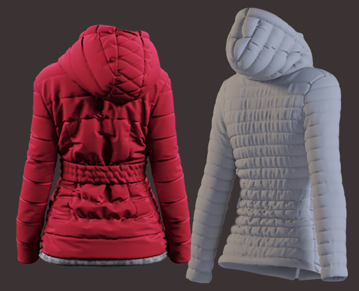 ArtStation - 4 model puffer coat | Resources