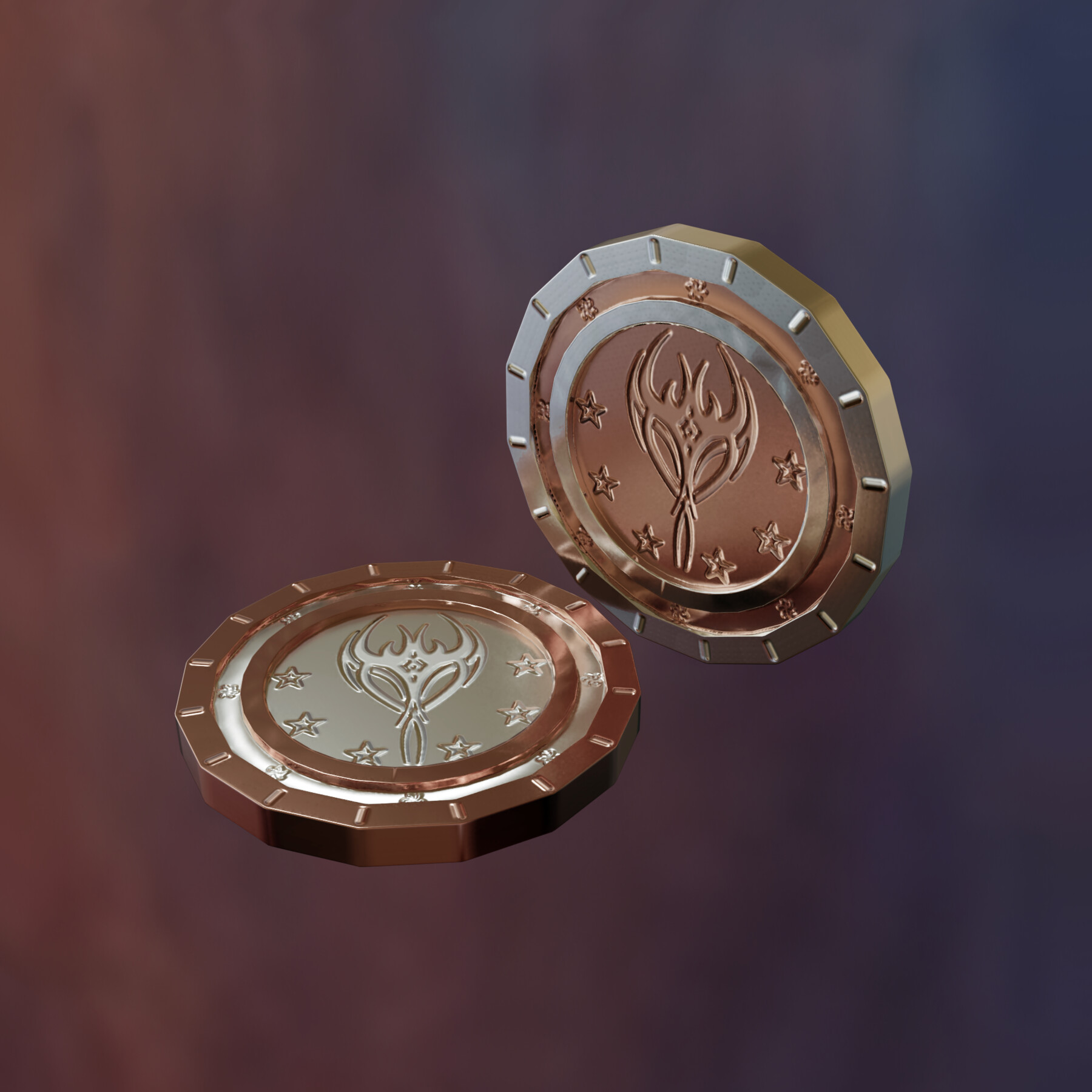 ArtStation - Metallic Coins Pack04 | Game Assets