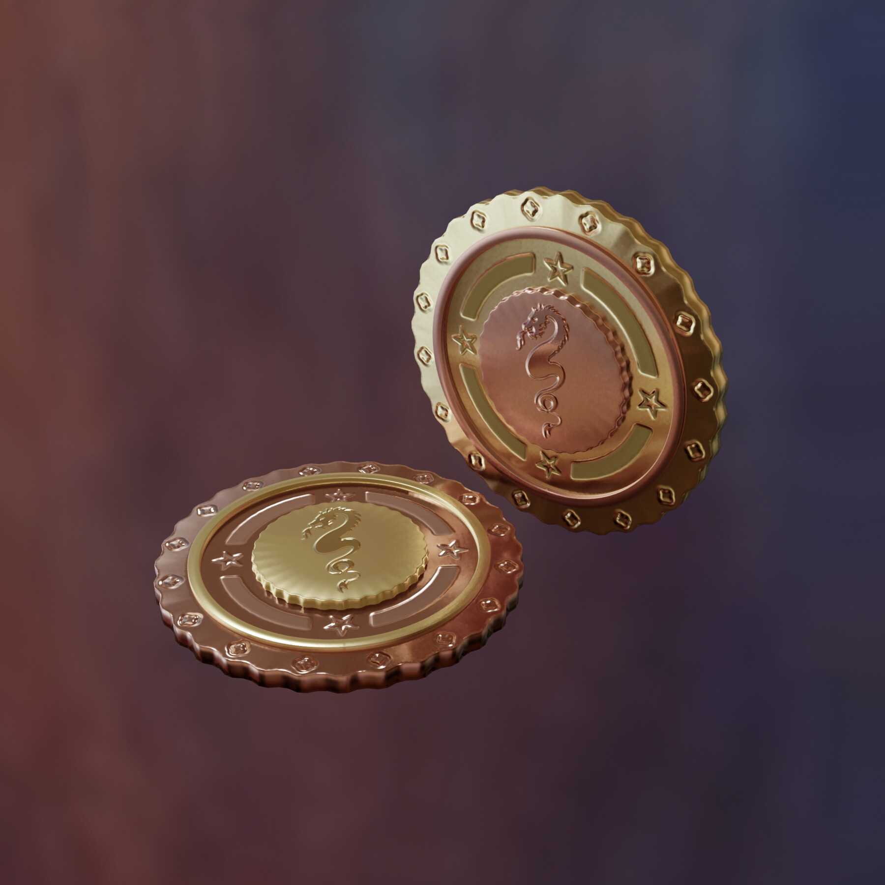 ArtStation - Metallic Coins Pack04 | Game Assets