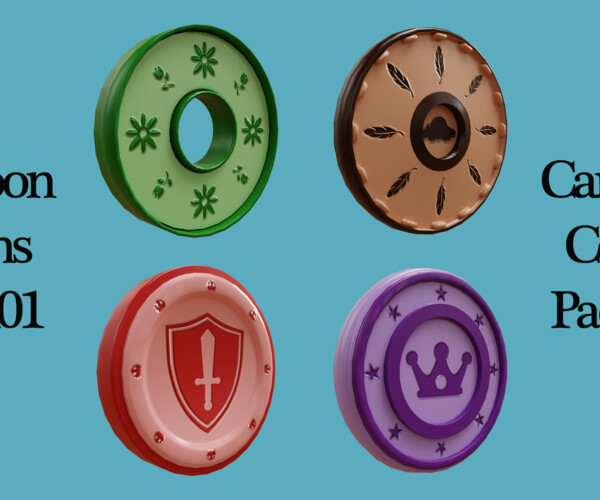 ArtStation - Cartoon Coins Pack01 | Game Assets