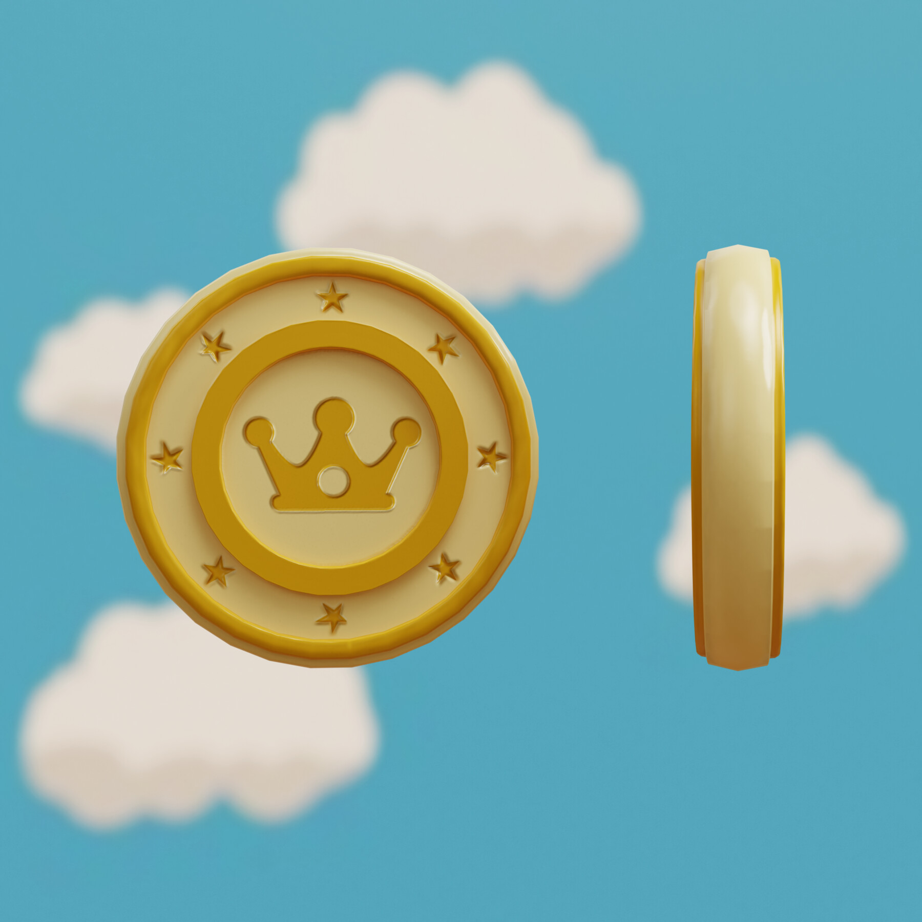 ArtStation - Cartoon Coins Pack01 | Game Assets