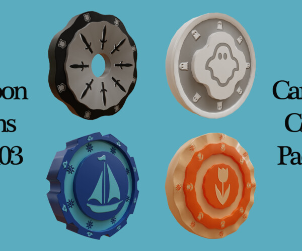 ArtStation - Cartoon Coins Pack03 | Game Assets