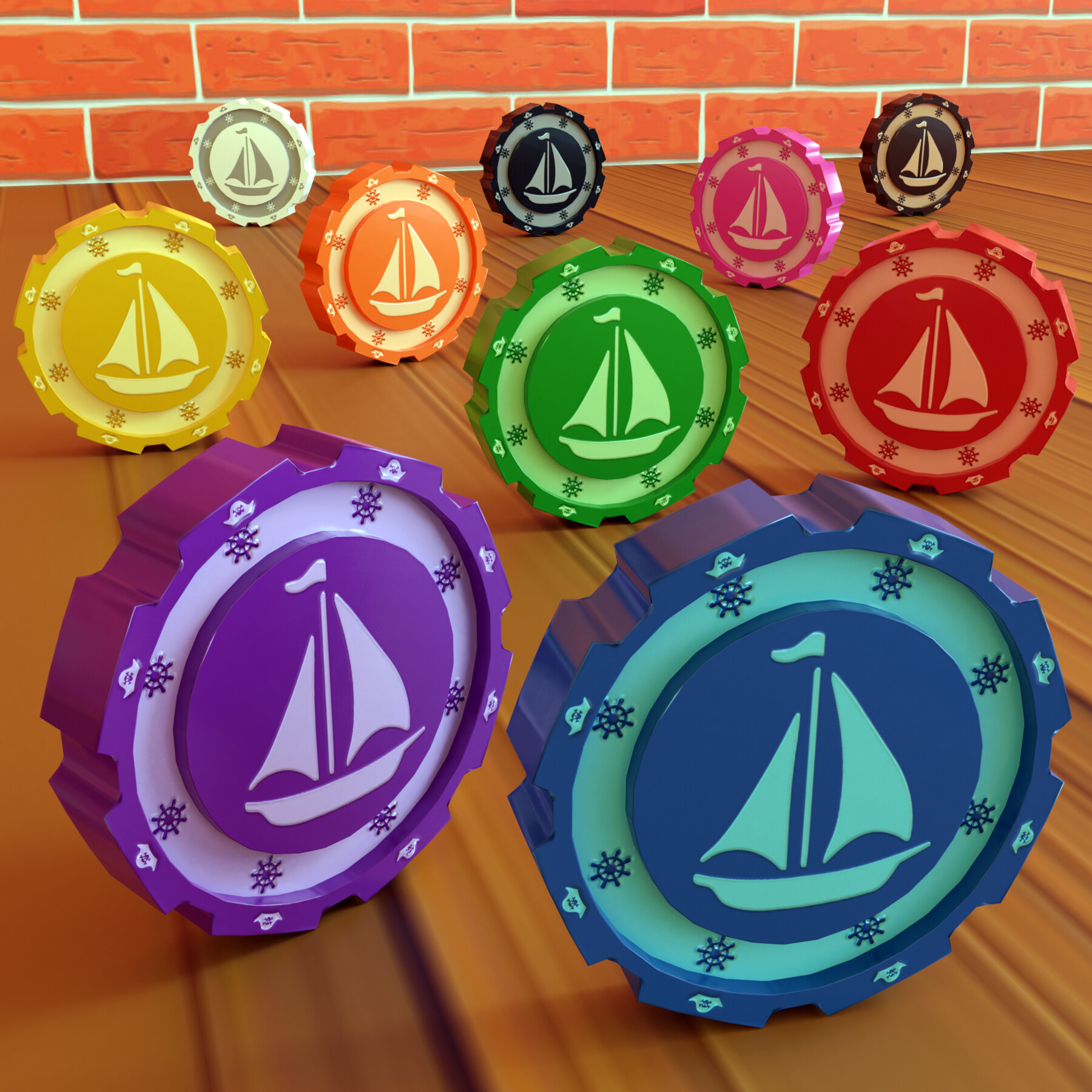 ArtStation - Cartoon Coins Pack03 | Game Assets