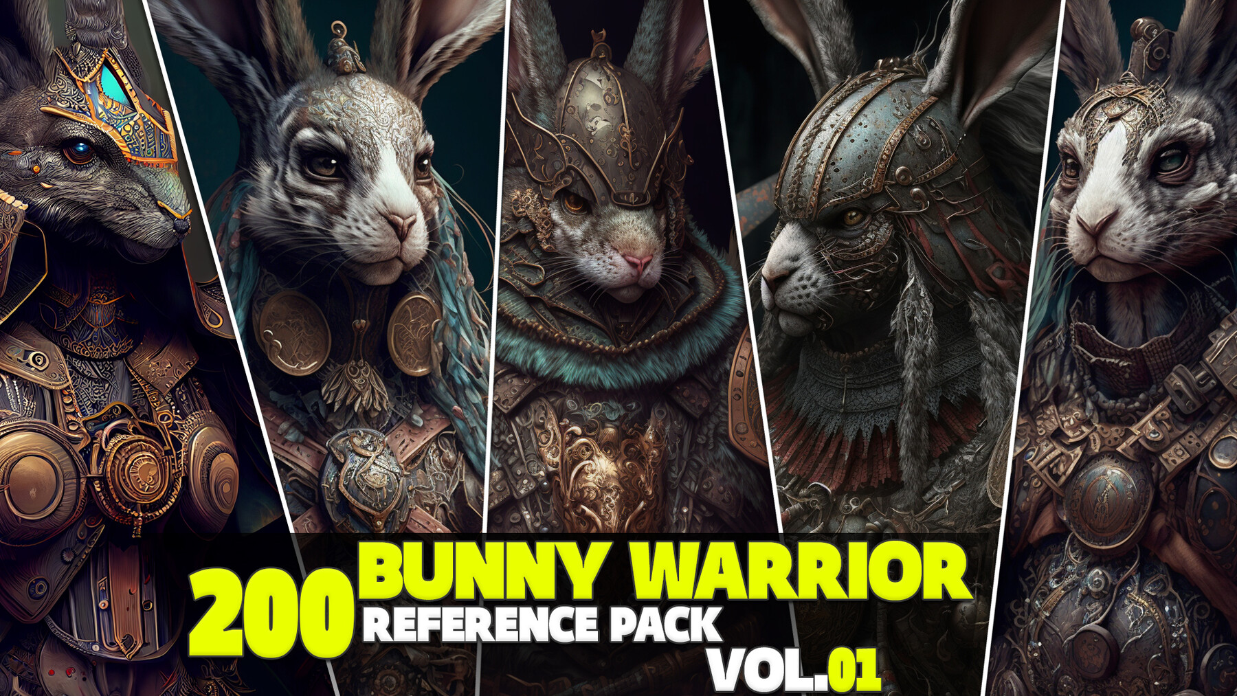 ArtStation - 200 Bunny Warrior Reference Pack Vol.01 | Artworks