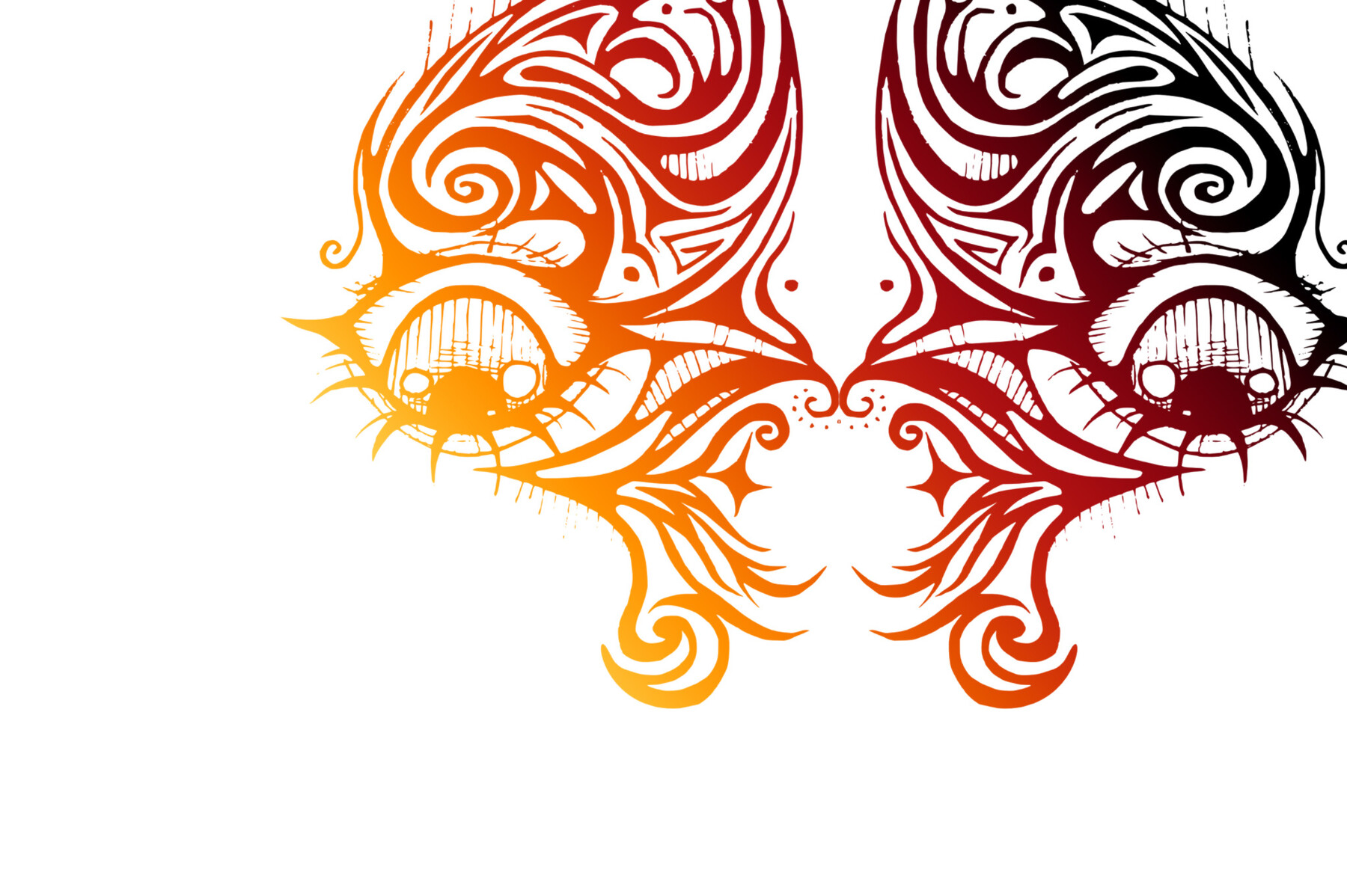 ArtStation - XFunk Demonic Face Tattoos (Vector, PNG, Brushes) | Brushes