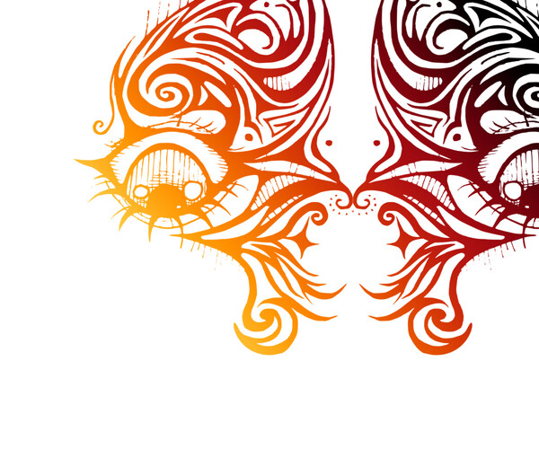 ArtStation - XFunk Demonic Face Tattoos (Vector, PNG, Brushes) | Brushes