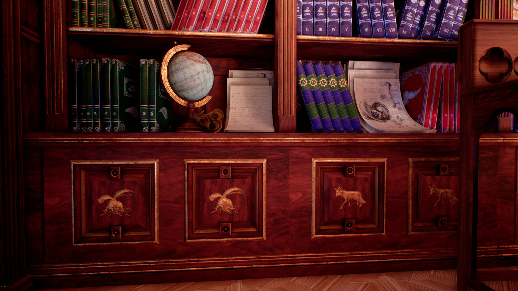 ArtStation - Victorian study room / library interior | Game Assets