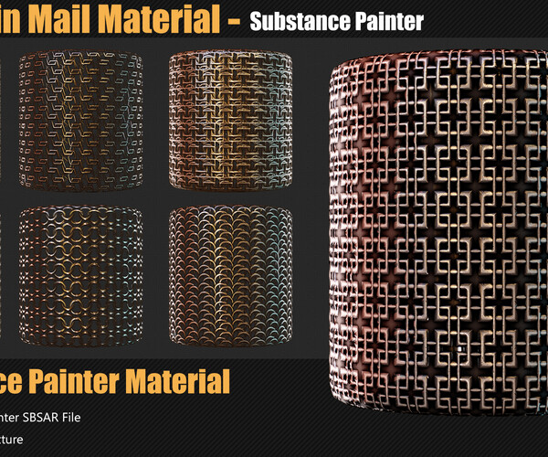 ArtStation - 20 Chain Mail Materials In Substance Painter | Game Assets