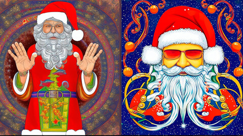 ArtStation - 30 Cool Santa illustrations pack | Artworks