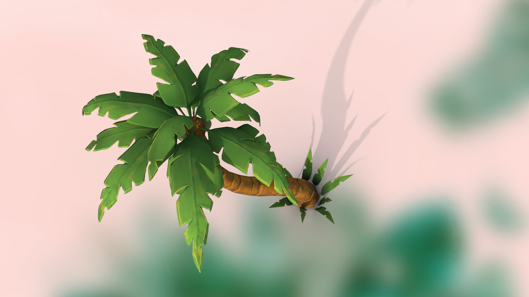ArtStation - Stylized palm tree PBR game ready Low-poly 3D model ...