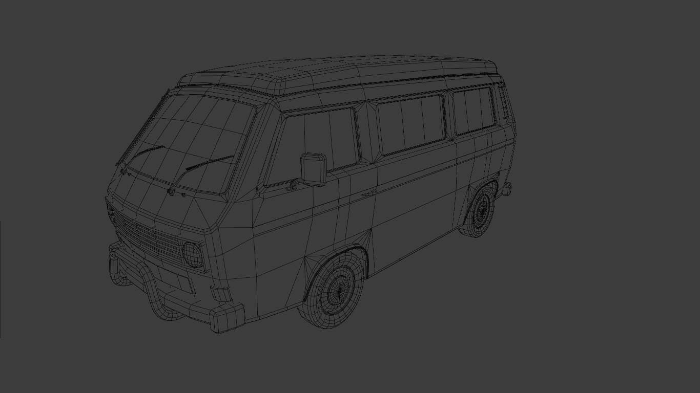 ArtStation - YELLOW VAN LOW POLY GAME READY | Game Assets