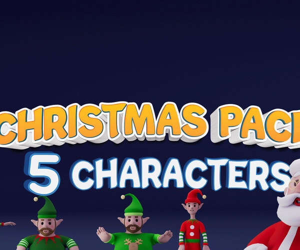 ArtStation - Santa Claus and Elves Christmas Characters | Game Assets