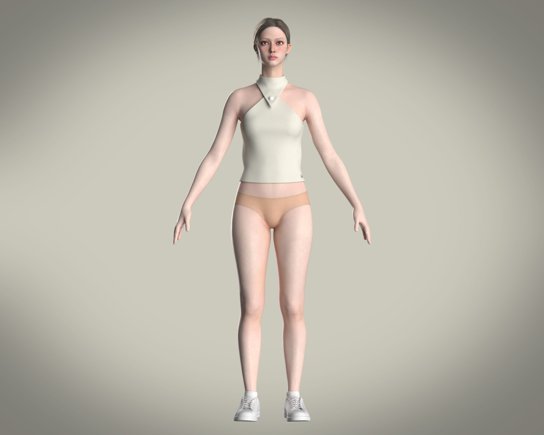 ArtStation - Girls twist front knitted top | Resources