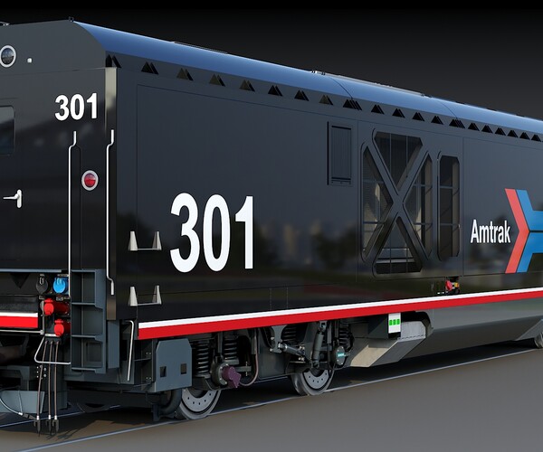 ArtStation - ALC-42 AMTRAK with Interior | Game Assets