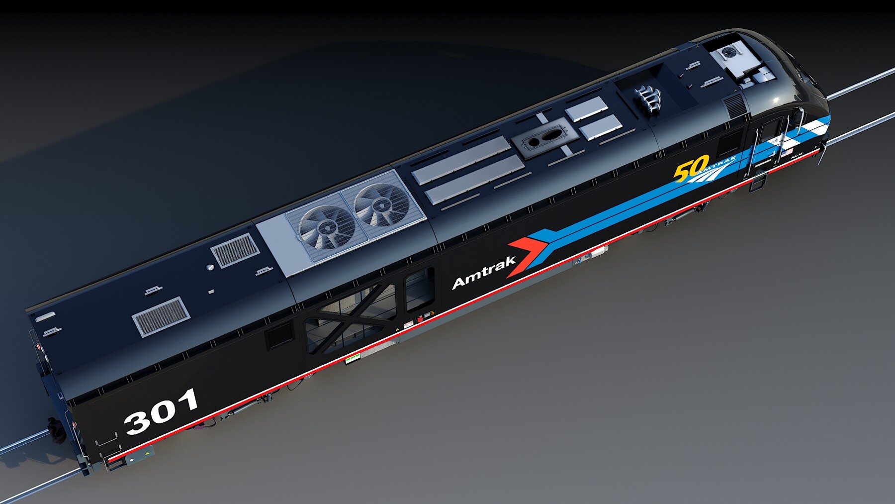 ArtStation - ALC-42 AMTRAK with Interior | Game Assets